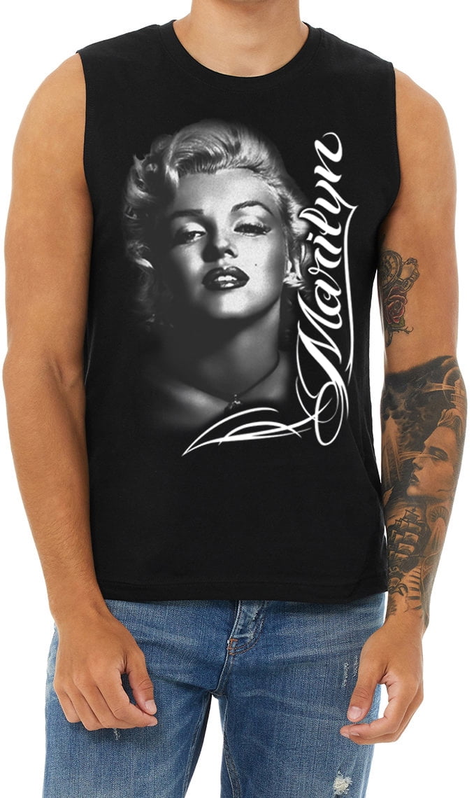 Marilyn Monroe T-shirt Mens Cut Off Shirts Muscle Shirts Graphic Tees ...