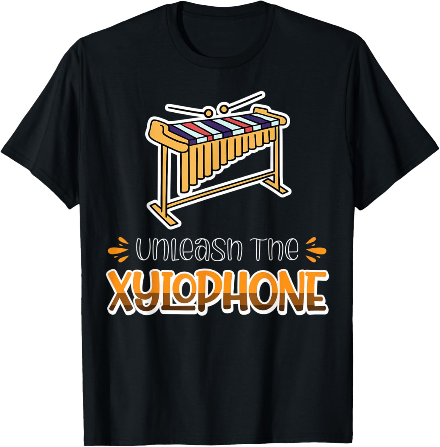 Marimba Diagram - Xylophone & Mallets Band Geek - Musician T-Shirt ...