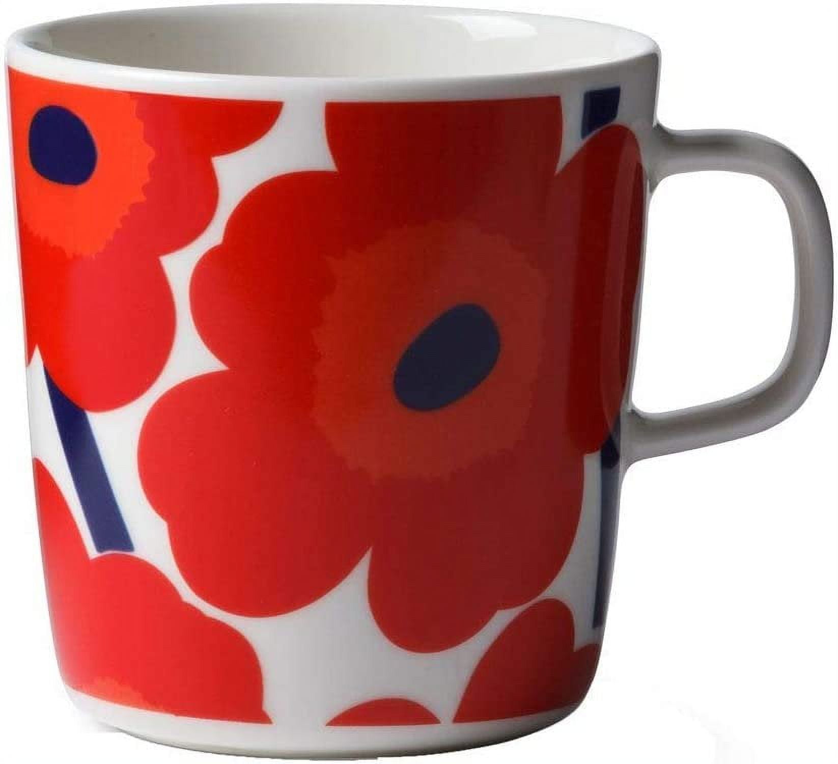 Marimekko Unikko Large Red Flower Mug 14oz - Walmart.com