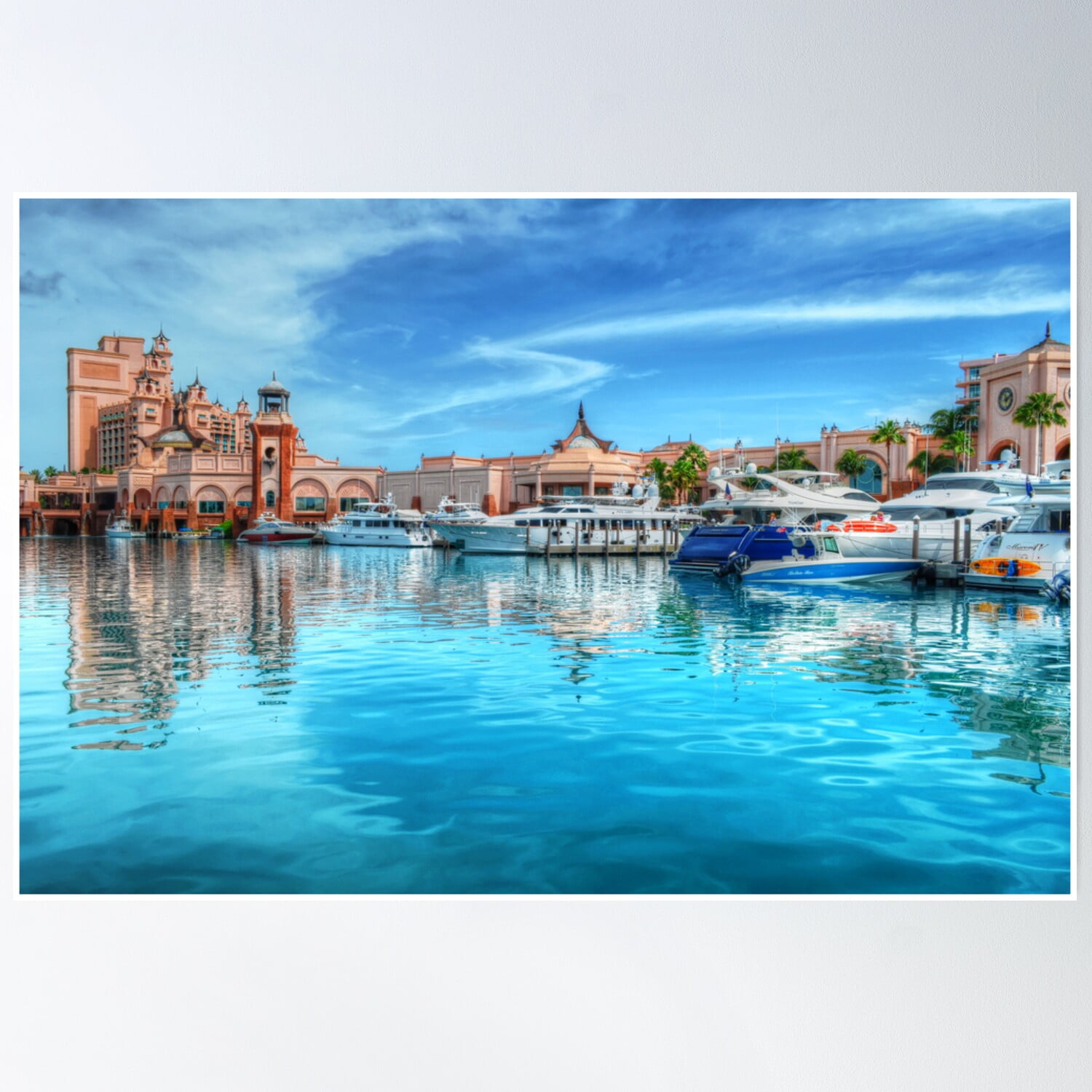 Marina And Atlantis Towers - Paradise Island, The Bahamas Poster Wall ...