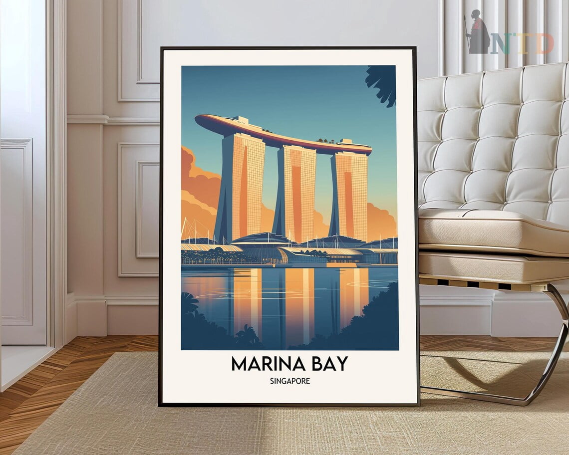 Marina Bay Print, Marina Bay Wall Art, Marina Bay Poster, Marina Bay ...