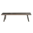 Marina Brown Aluminum Patio Backless Bench - Walmart.com