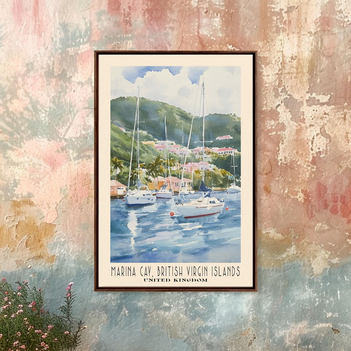 Marina Cay Watercolor Print: British Virgin Islands Beach Art #3251 ...