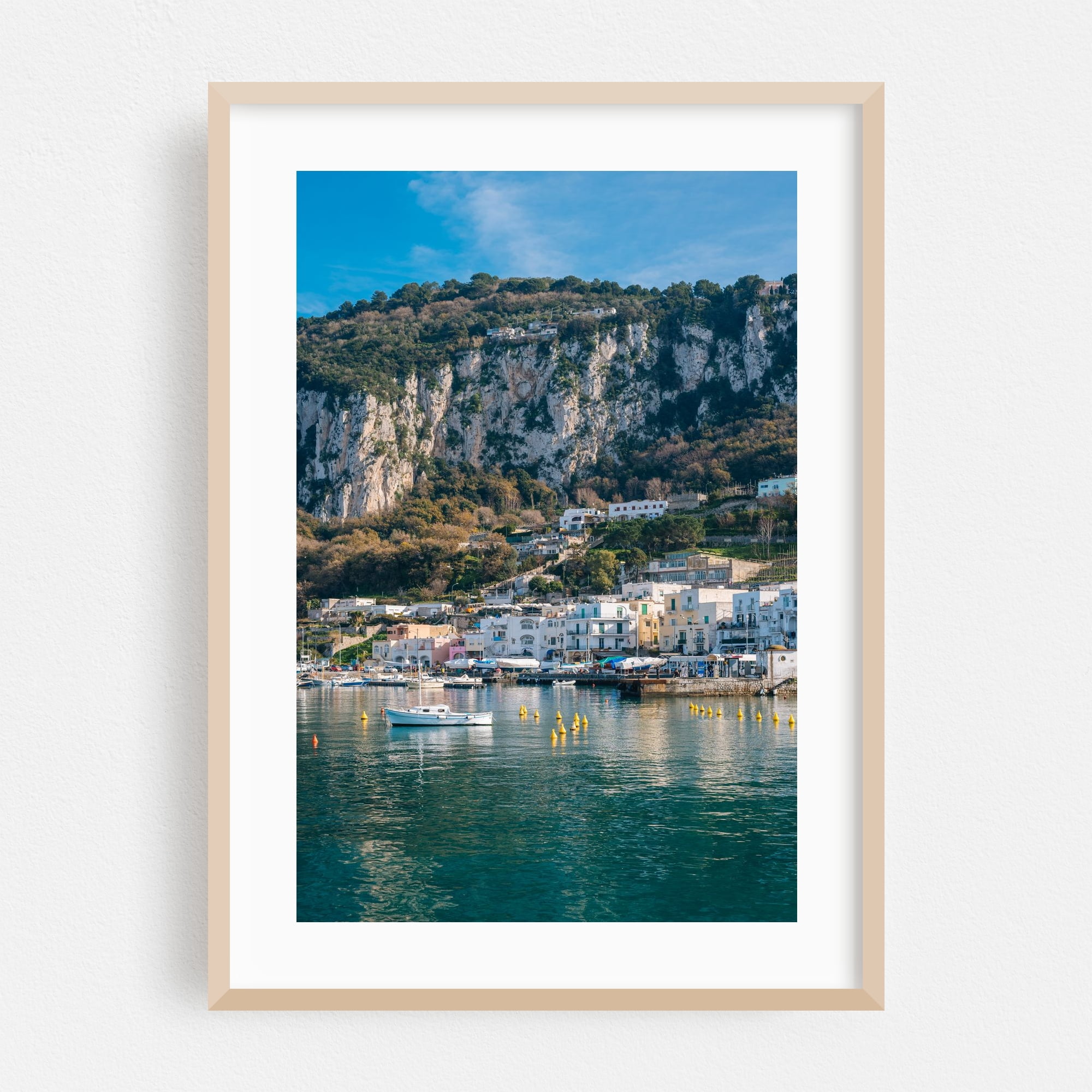 Marina Grande 01 - Capri Campania Italy Photography Oak Framed Wall Art ...