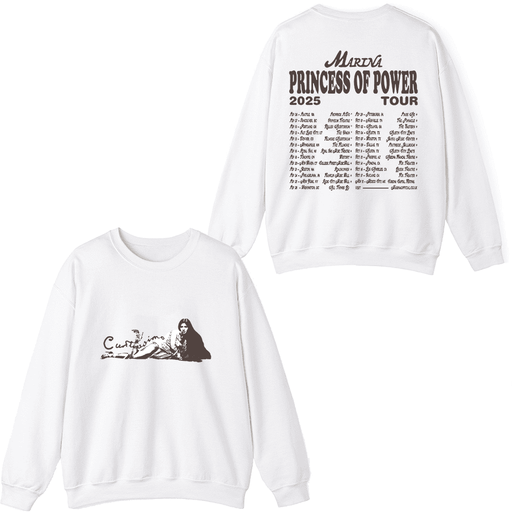 Marina Merch Princess of Power 2025 Tour Crewneck Sweatshirt Men Women ...