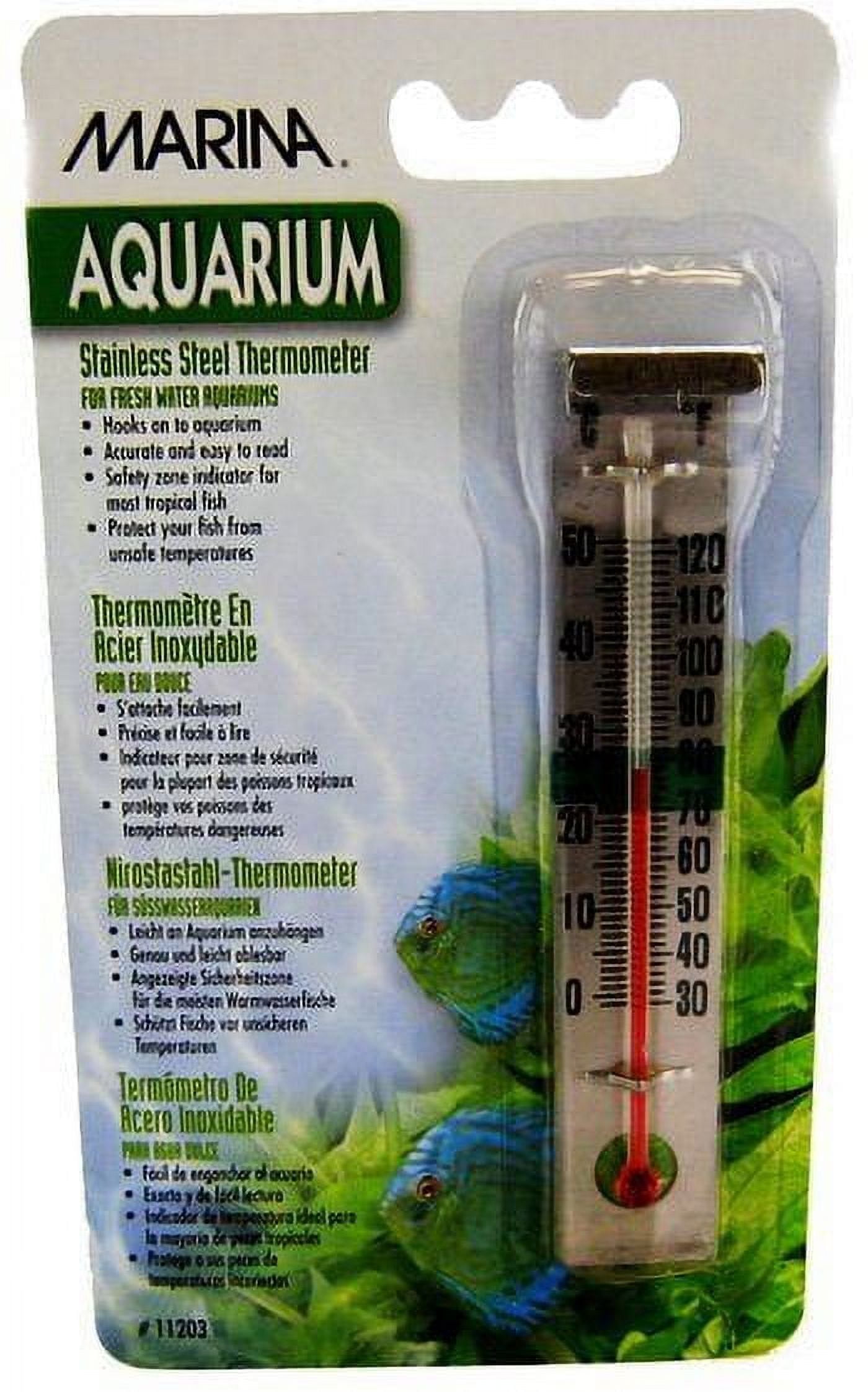 Marina Stainless Steel Thermometer [Aquarium, Thermometers Standard ...