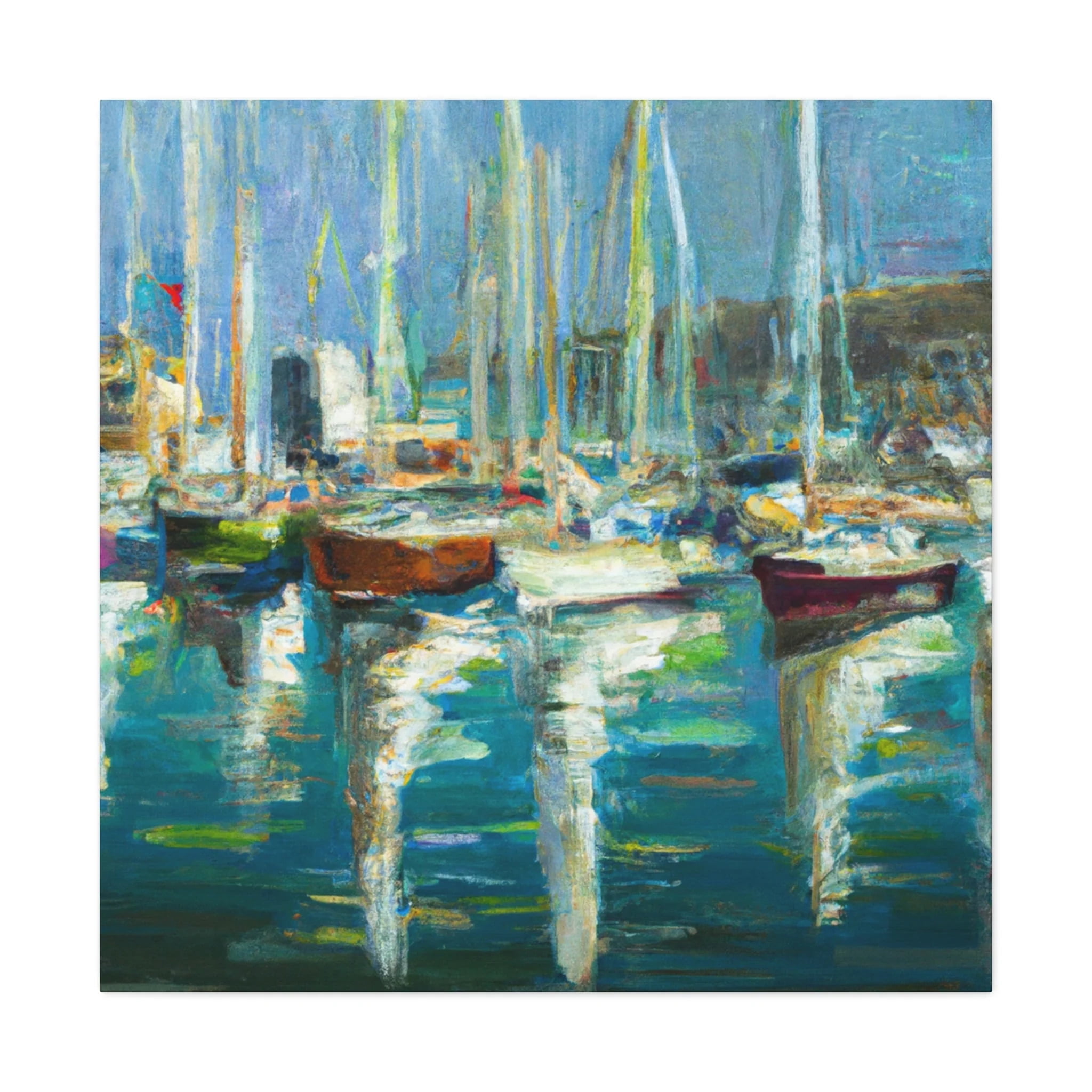 Marina by Moonlight - Canvas - Walmart.com