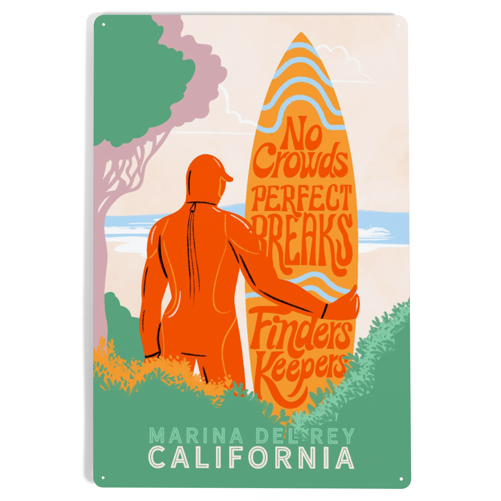 Marina del Rey, California, Secret Surf Spot, Surfer At The Beach, No ...