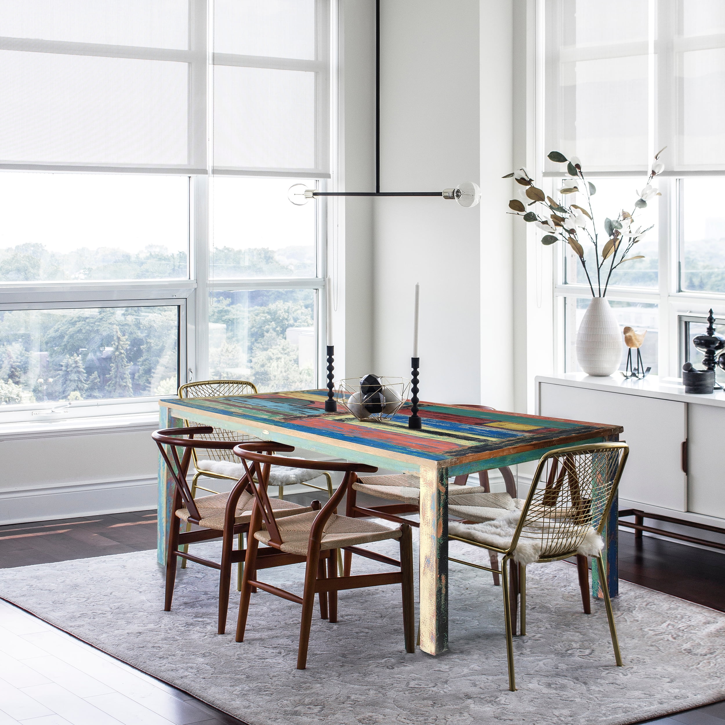 Marina del Rey Rustic Dining Table Made From Recycled Teak Wood Boats ...