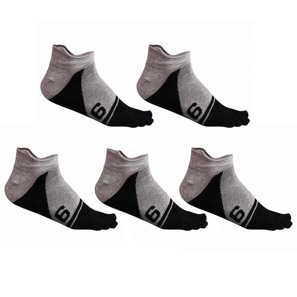 MarinaVida 5pcs Men's Five Finger Toe Socks Cotton Casual Colorful ...