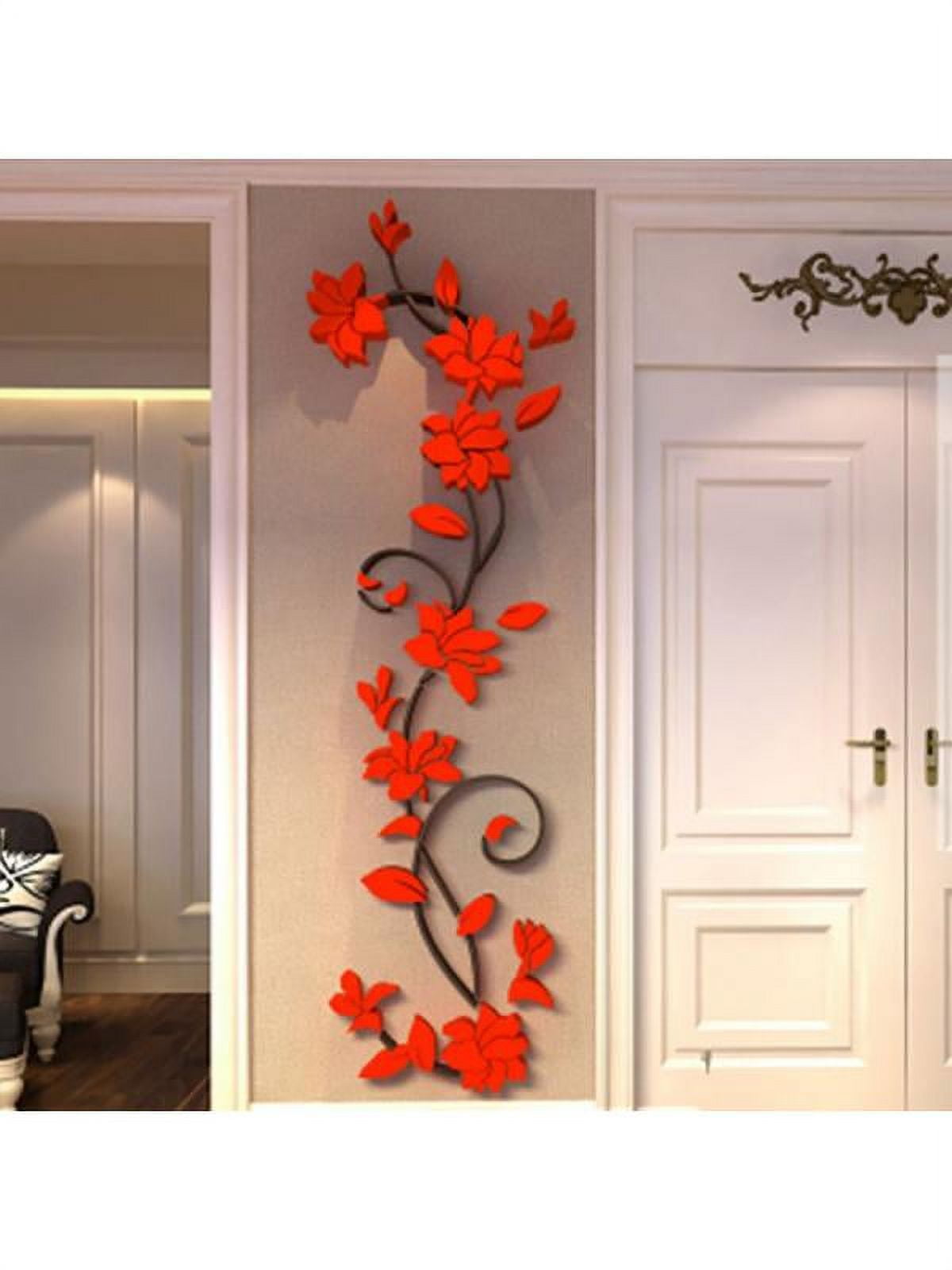MarinaVida DIY 3D Home Flower Beautiful Mirror Wall Decals Stickers Art ...