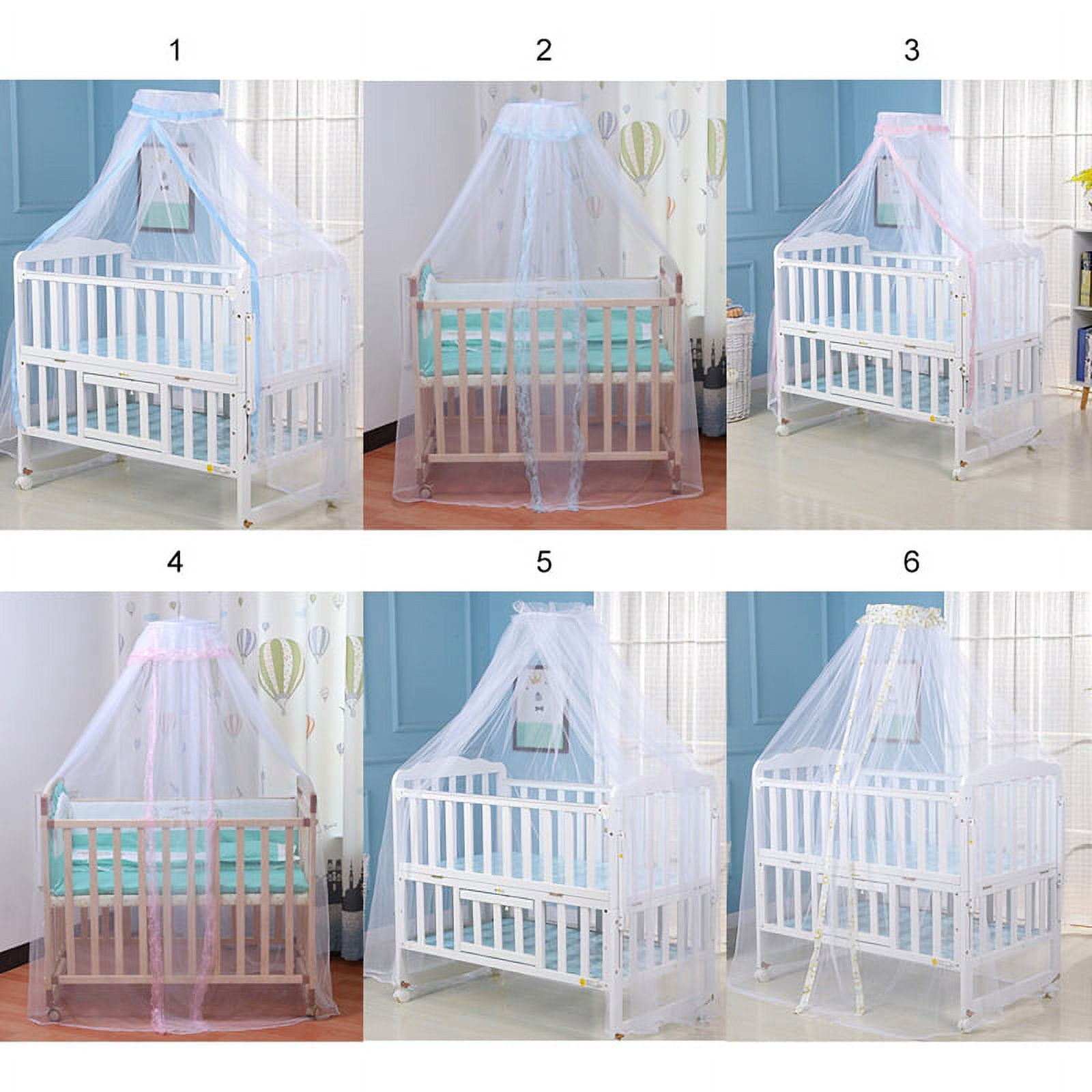 MarinaVida Foldable Lightweight Mosquito Net Cover With Lace For Baby ...