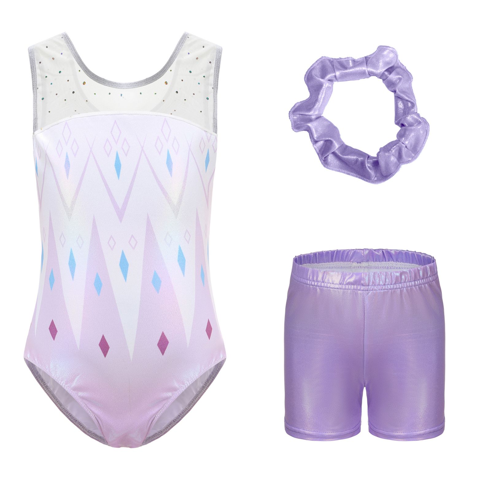 MarinaVida Gymnastics Leotards for Girls Kids Teens, Sparkle One Piece ...