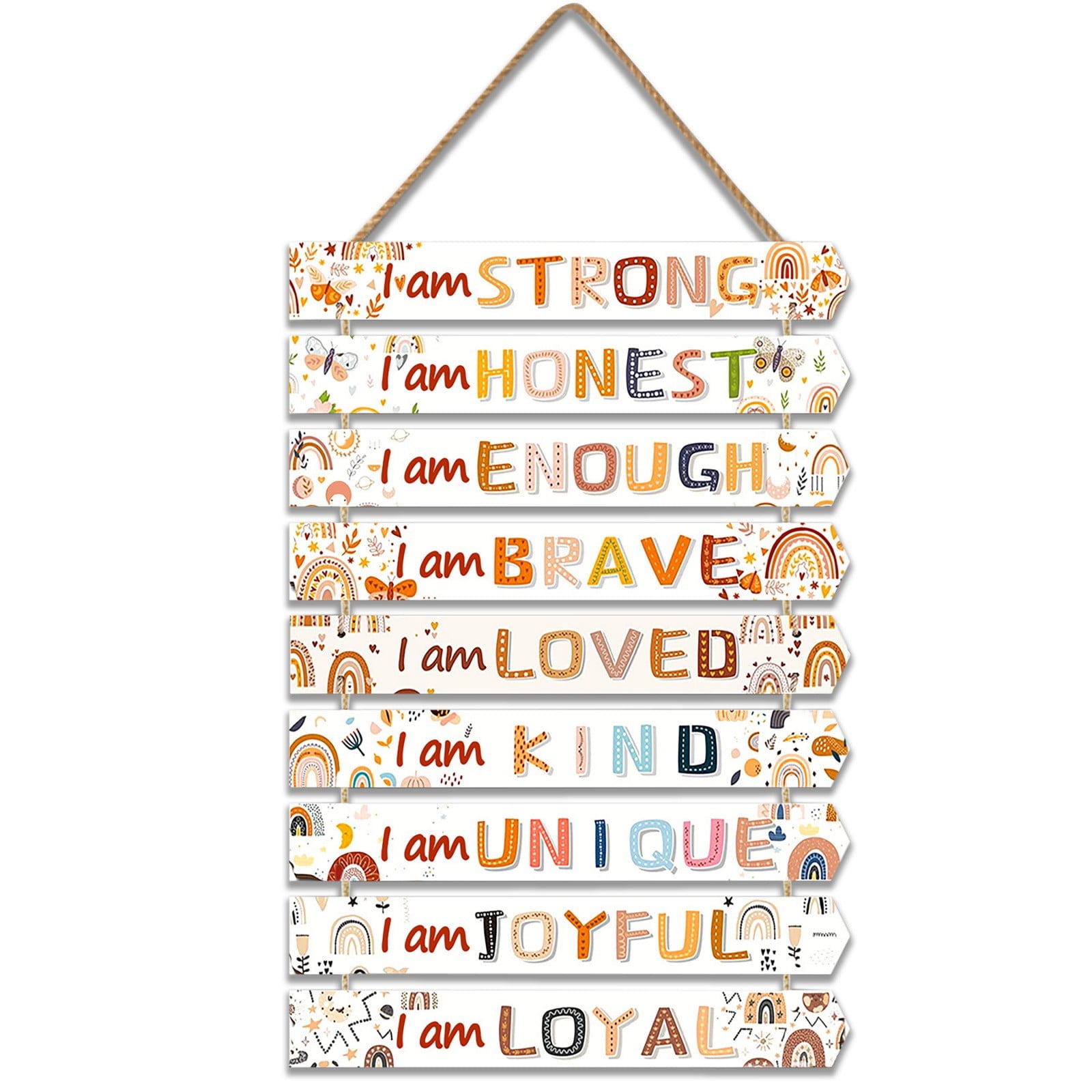 MarinaVida Inspirational Wall Art Sign, Wooden Rustic Hanging ...