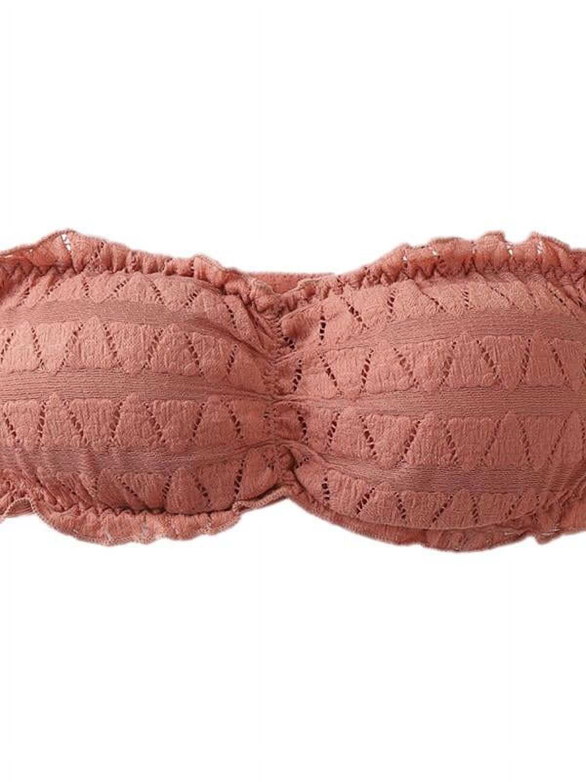 MarinaVida Women Floral Lace Bra Bandeau Strapless Seamless Bra ...