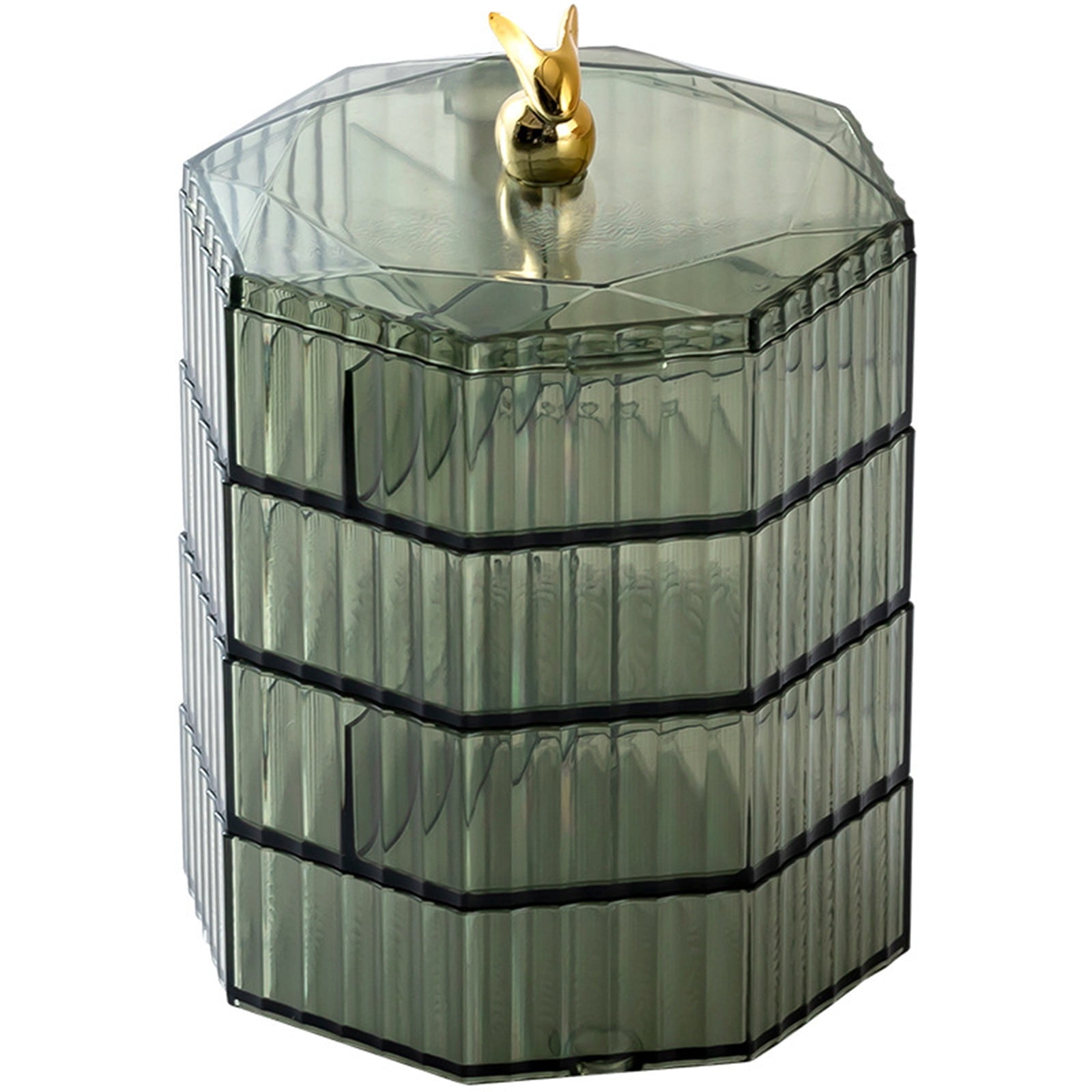 MarinaVide 4-Layer Acrylic Jewelry Boxes, Clear Jewelry Organizer with ...