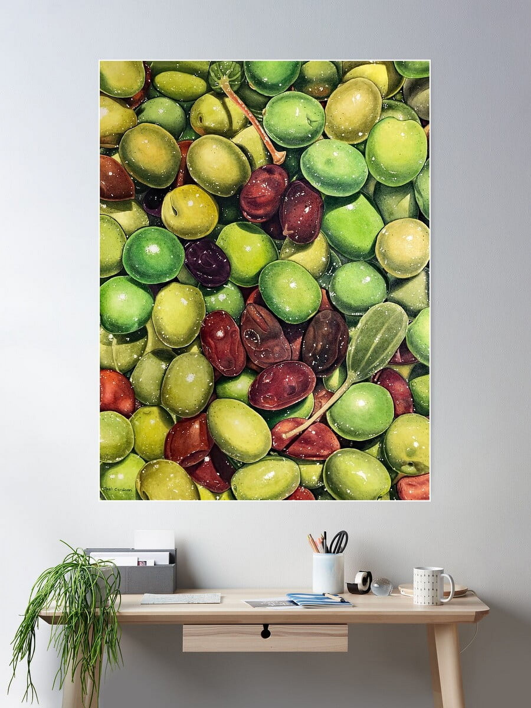 Marinated Olives Poster Wall Art, Modern Wall Decor For Living Room ...