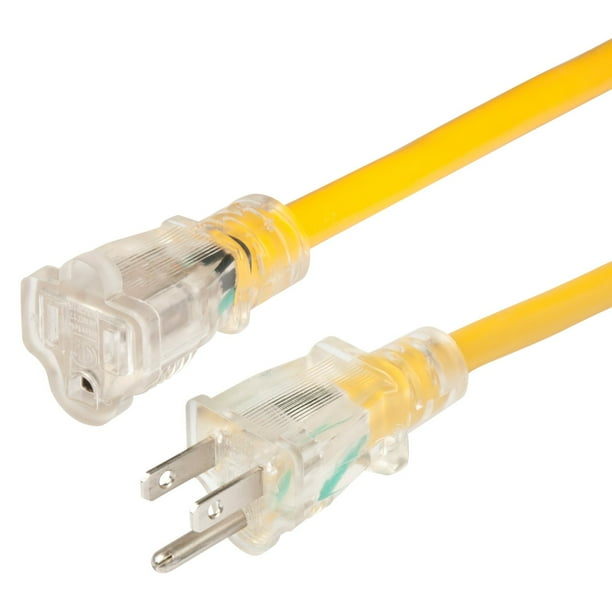 Marinco 150025NL - 14/3 25' 15A Non-Locking Lighted Extension Cord ...