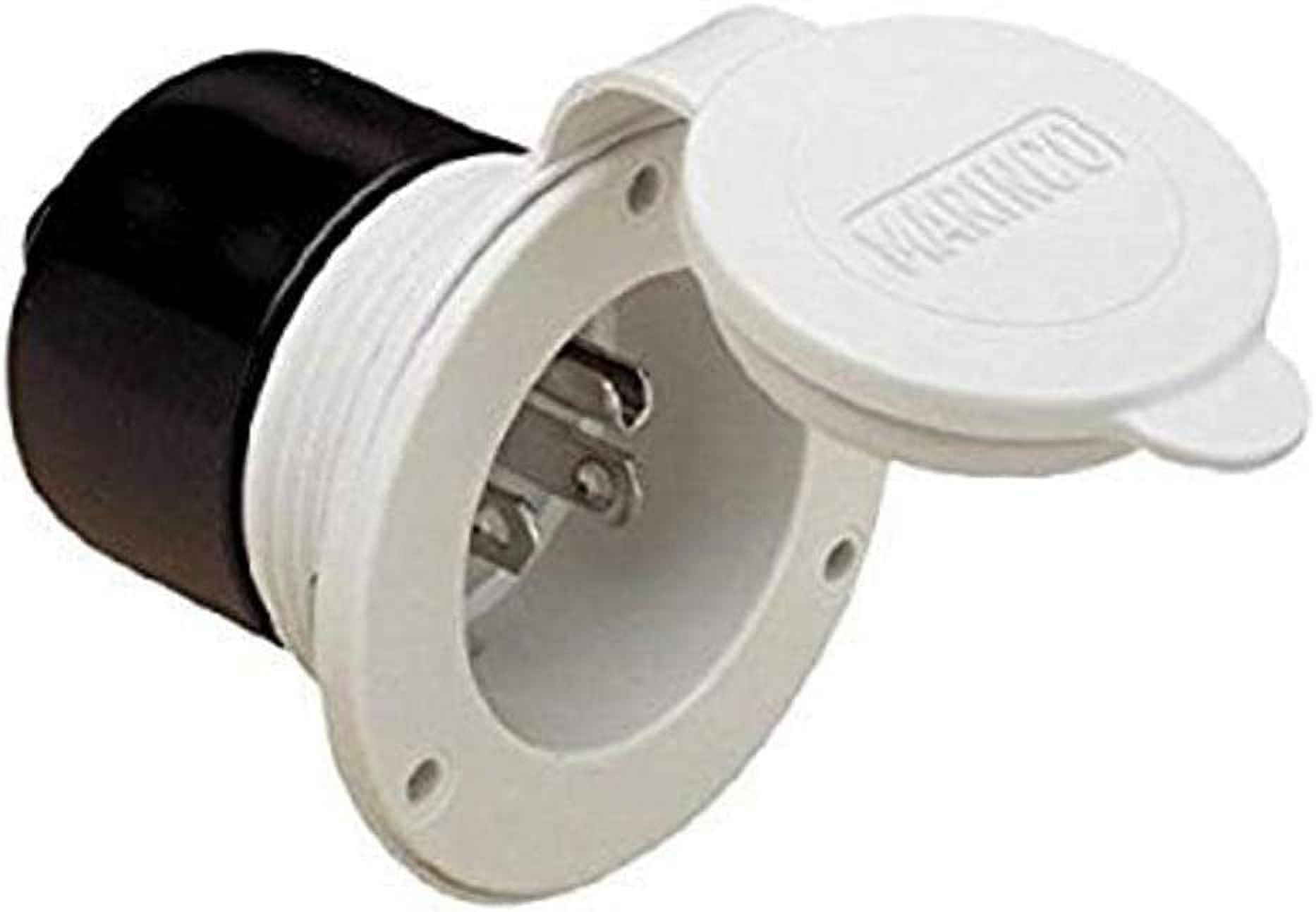 Marinco 150BBIW.RV Power Receptacle - White - 15Amp - Walmart.com