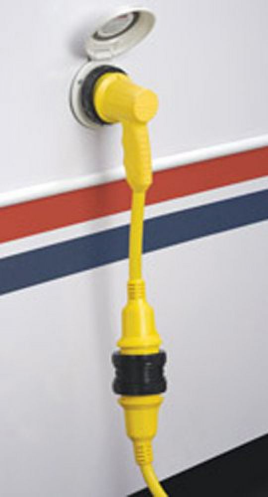 Marinco 1RPCRV Right Angle Adapter, 30A 125V Locking/Sealing Connector ...