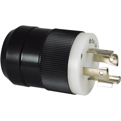 Marinco 2018BP-24 - 4-Wire 12/24V Black Trolling Motor Plug - Walmart.com