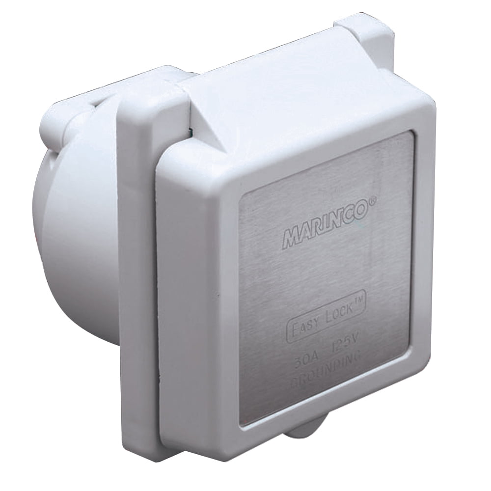 Marinco 301EL-B 30A Power Inlet - White - 125V | Bundle of 2 - Walmart.com