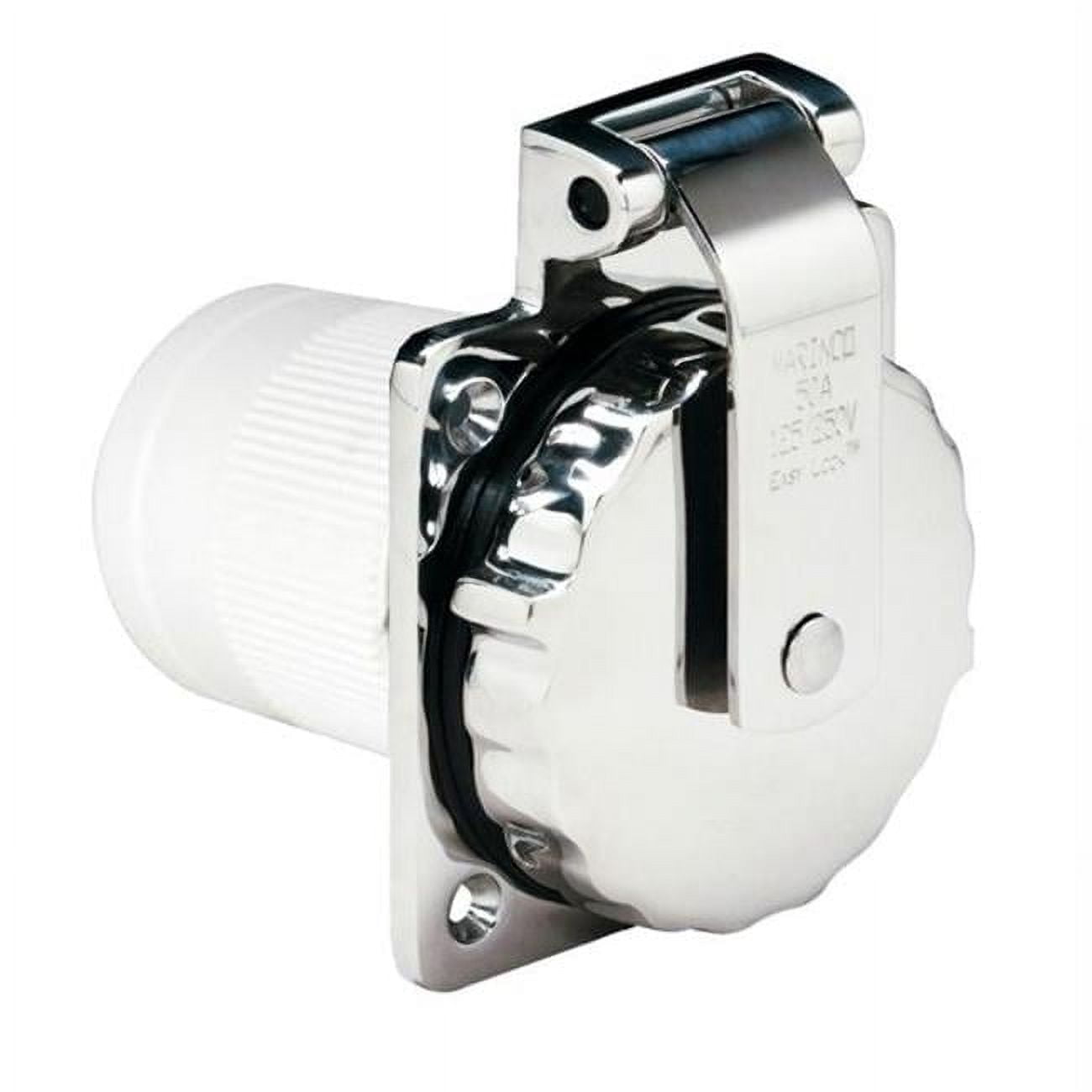 Marinco 6373EL-B Marinco 6373EL-B 50Amp 125-250V Stainless Steel Inlet ...