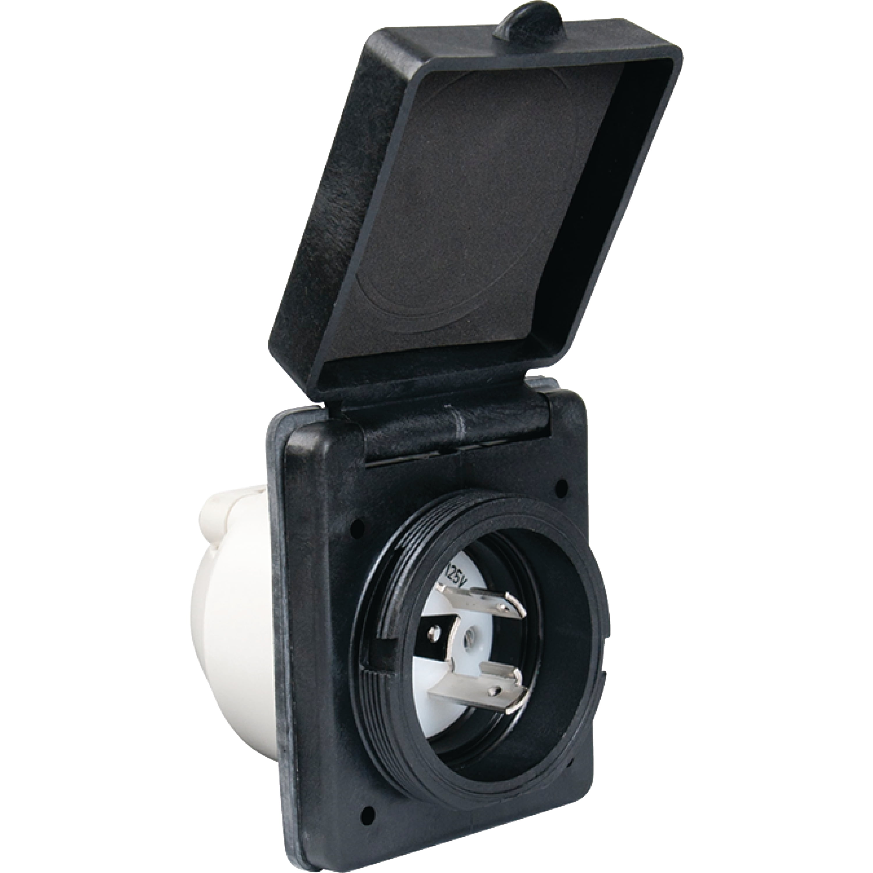 Marinco / Park Power 301ELRV.BLK 30 Amp 125V Stndrd Rv Inlet - Walmart.com