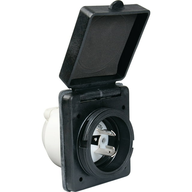Marinco / Park Power 301ELRV.BLK 30 Amp 125V Stndrd Rv Inlet - Walmart.com