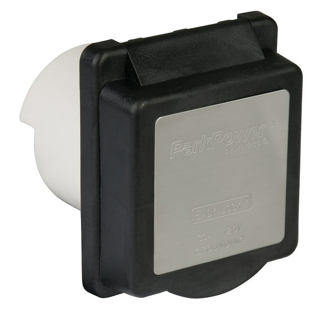 Marinco / Park Power 301ELRV.BLK 30 Amp 125V Stndrd Rv Inlet - Walmart.com