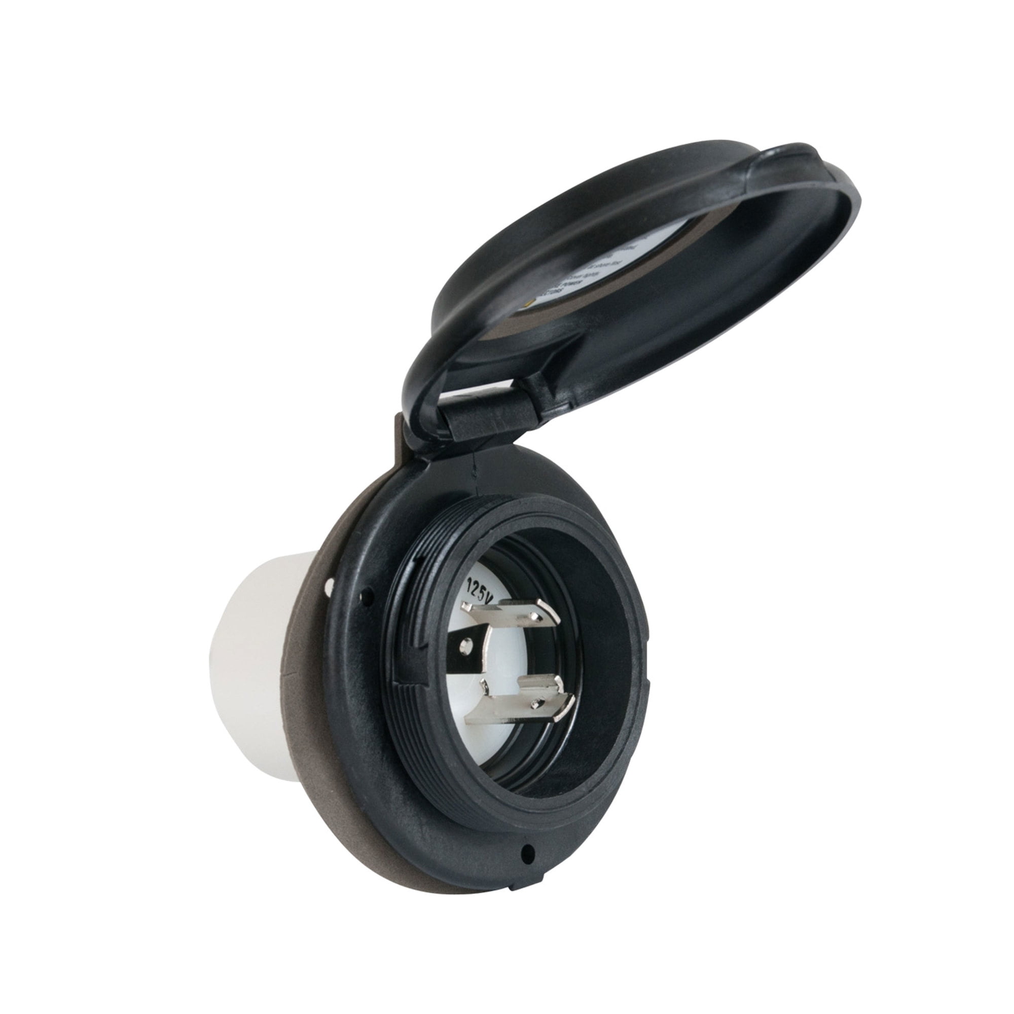 ParkPower 304EL-BRV.BLK 30A Contoured Power Inlet - Walmart.com