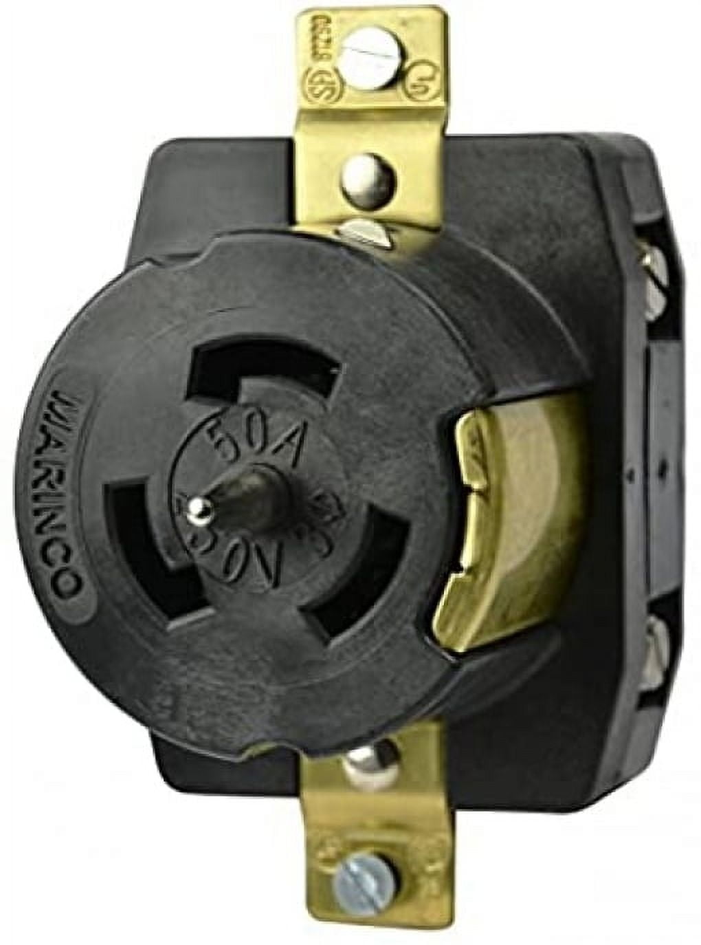 Marinco Power Products CS8369 50A 3 Phase 250V 3P4W Locking Receptacle ...