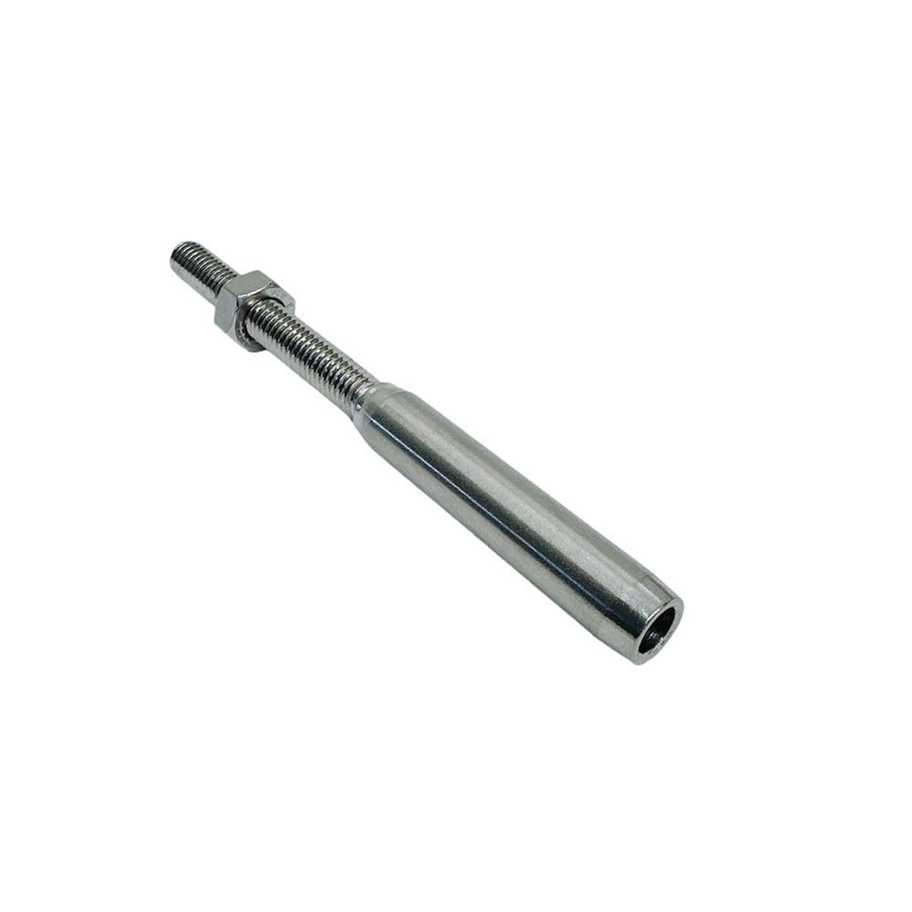 Marine 1/4" Lifeline Threaded Stud RH Cable Rail Wire Rope T316 ...