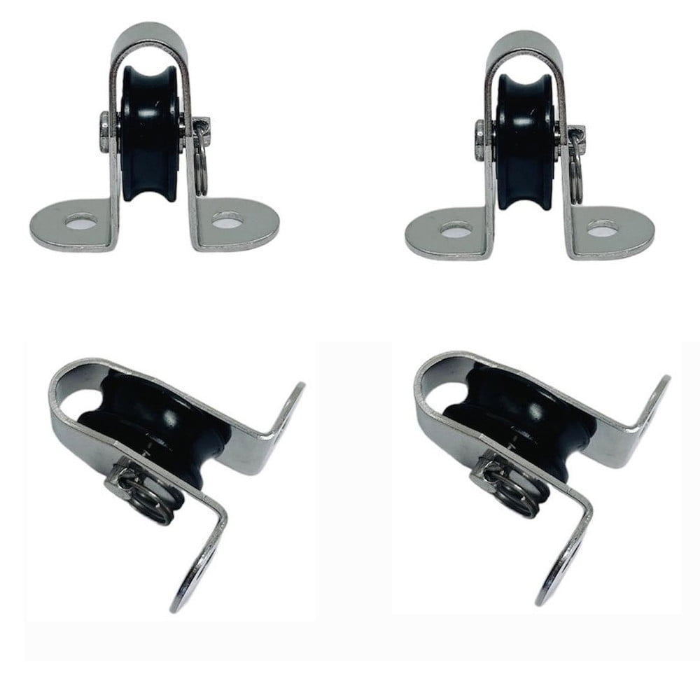 Marine 1/4" Surface Mount Pulley Block Nylon Sheave T304 SS 4 Pcs ...