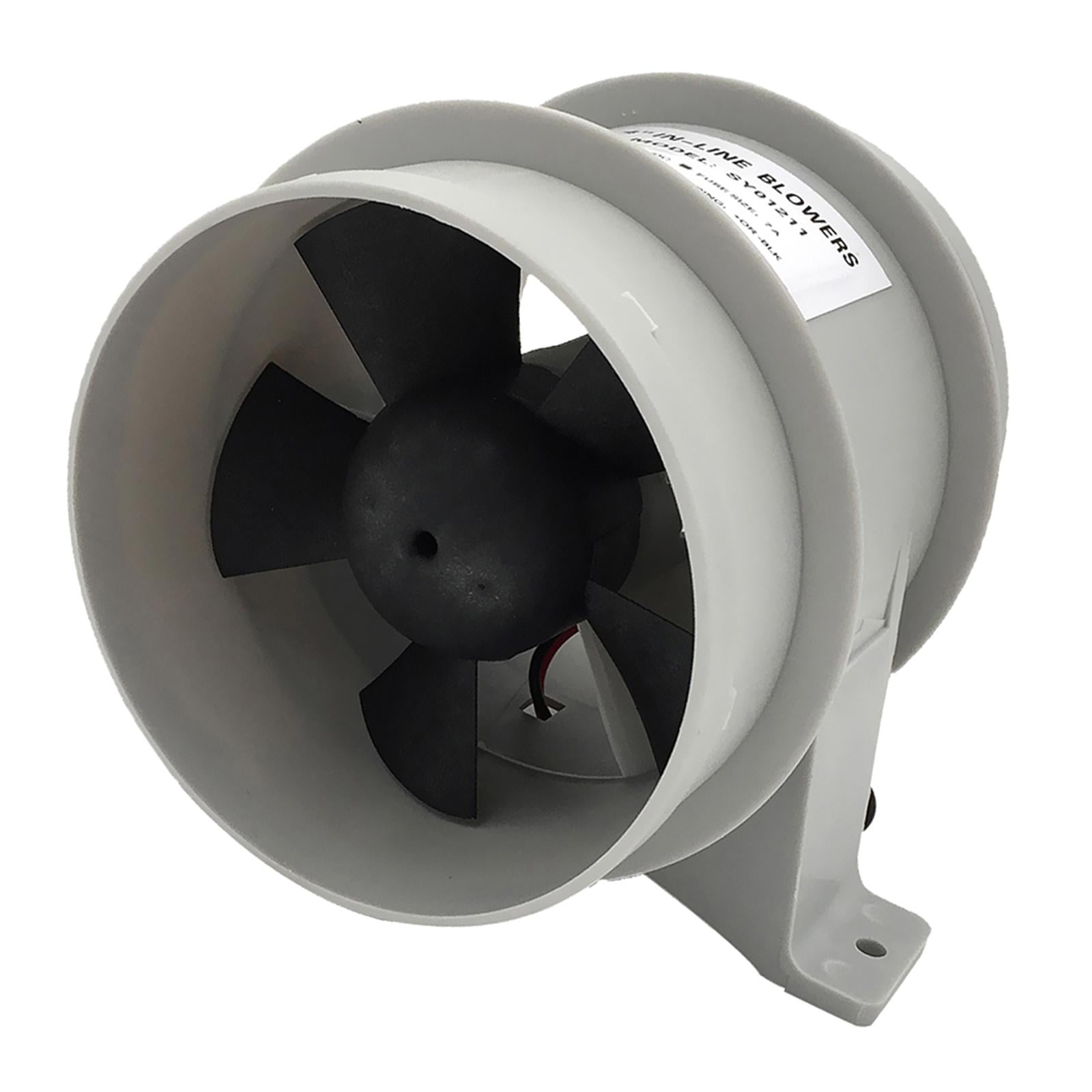 Marine 12V 4A Quiet Blower Water Resistant Flow 4 Inch Diameter , White ...