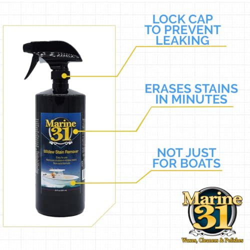 Marine 31 Mildew Stain Remover & Cleaner | Eliminates Stains from ...