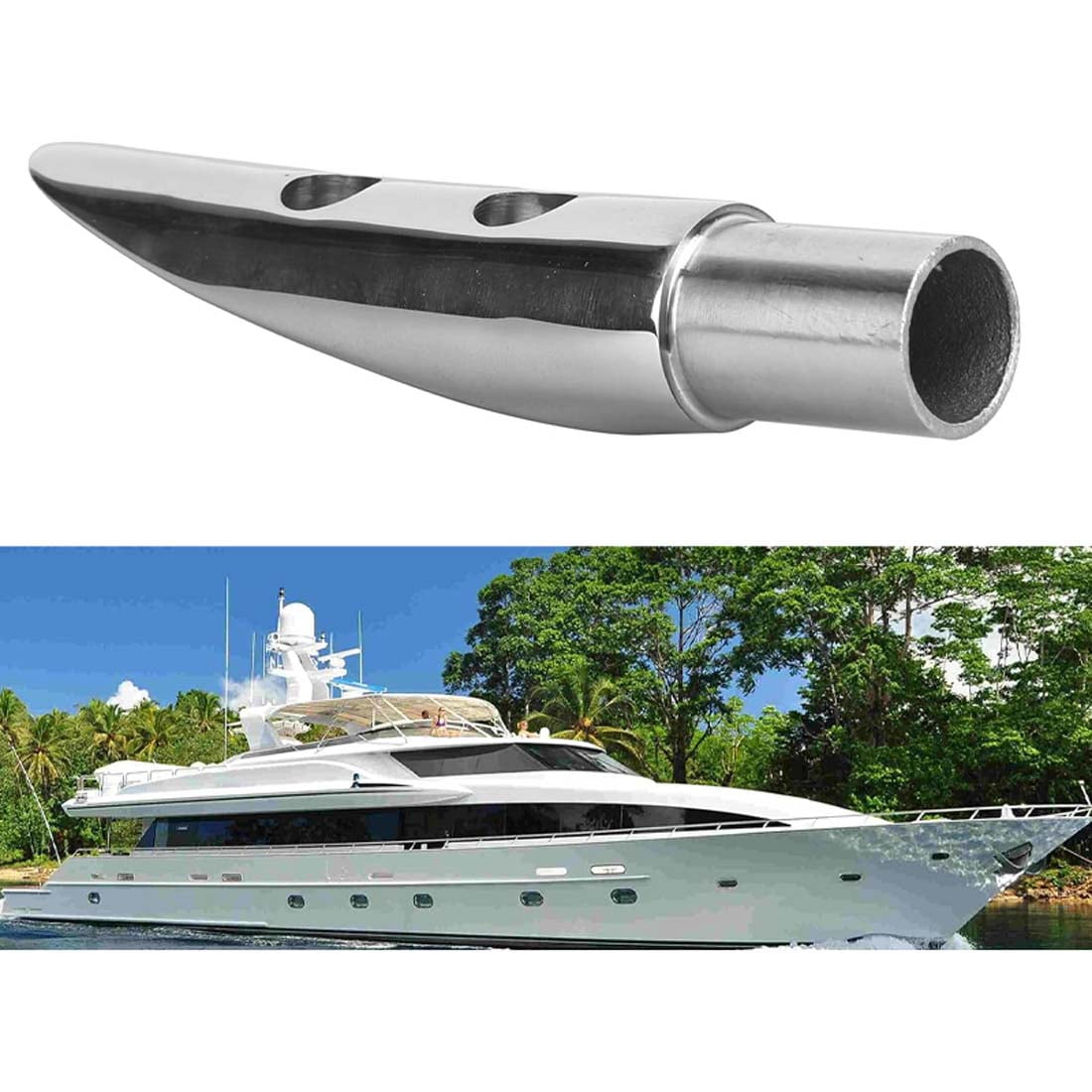 Marine 316 Stainless Steel Handrail End Sailboat Powerboat Rail End ...