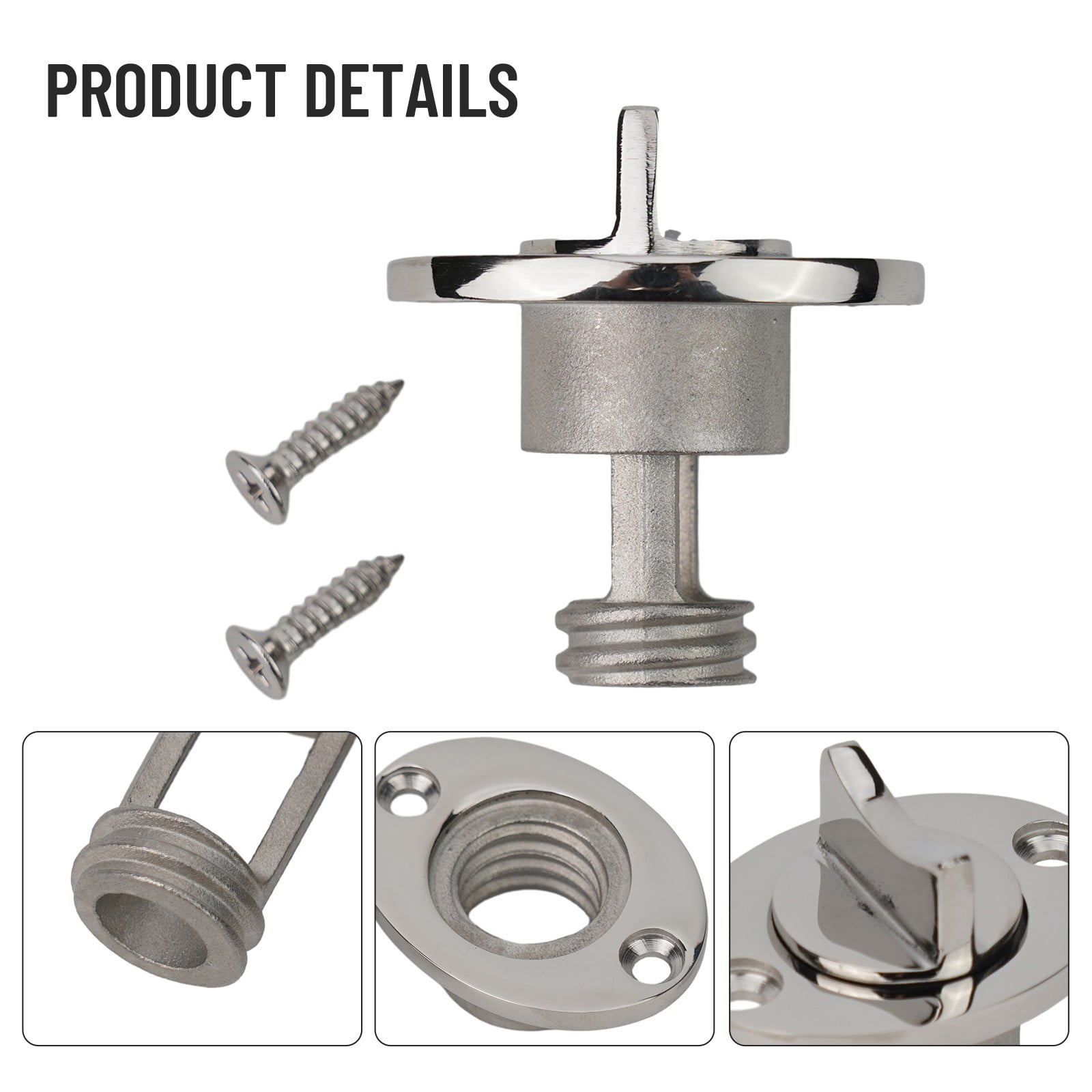 Marine 316 Stainless Steel Oval Drain Plug Fits 1In Hole Boat Oil Drain ...