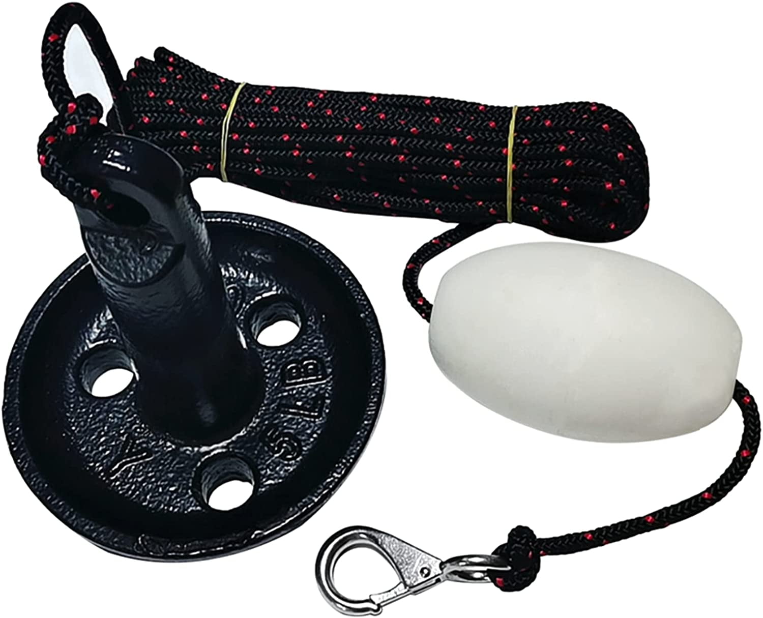 Marine 5lb/8lb/10lb Black Vinyl Mushroom Anchor Kit with White Float ...