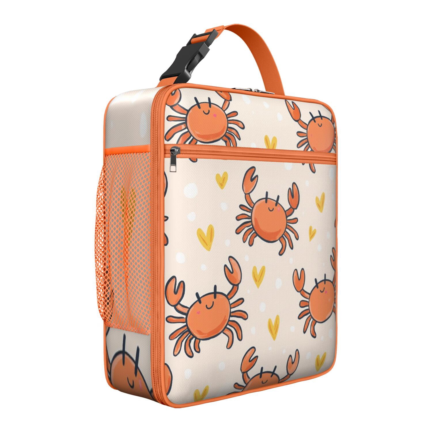 Marine Adorable Crab Insulated Lunch Bag Lunch Box for Students Bento ...