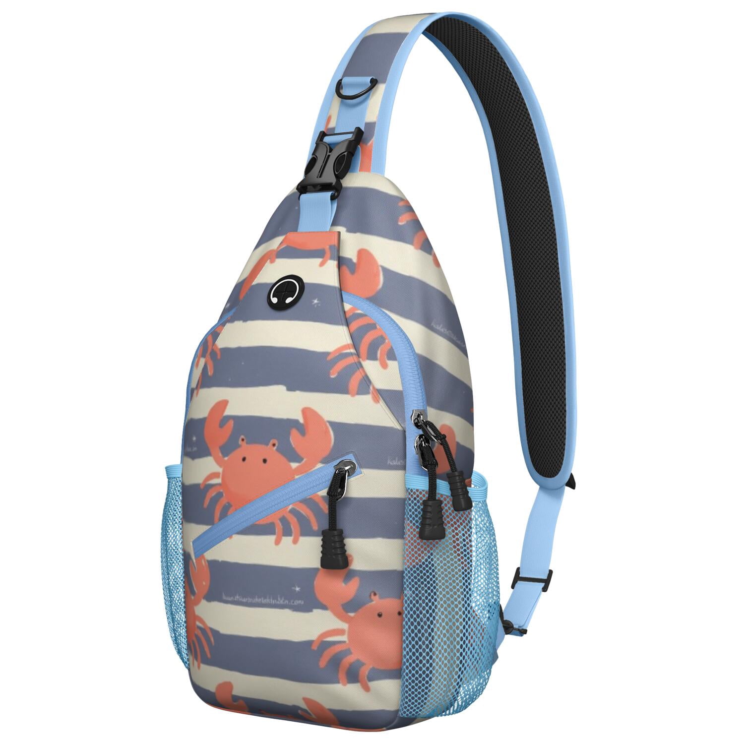 Marine Adorable Crab Sling Bag for Women Men Travel Bag Trendy Sling ...