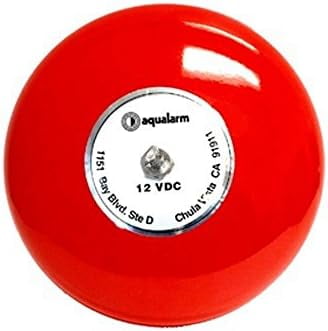 Marine Alarm Bell, 12 Volt, Red, 95dB, Touch Control, Tabletop Mount ...