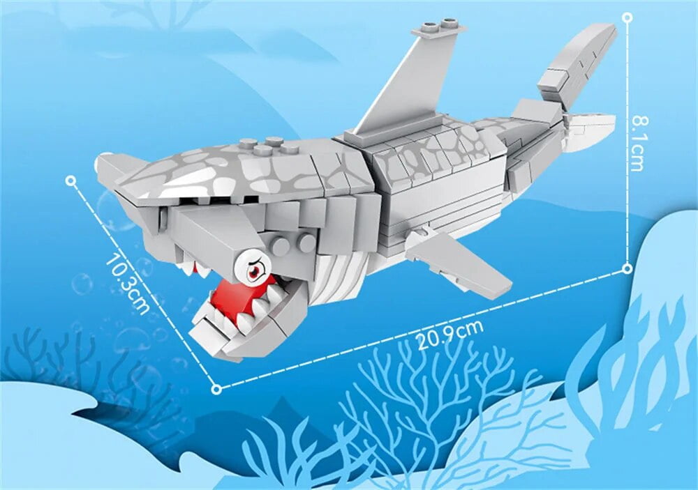 Marine Animal Block DIY Hammerhead Shark King Hermit Crab Octopus ...