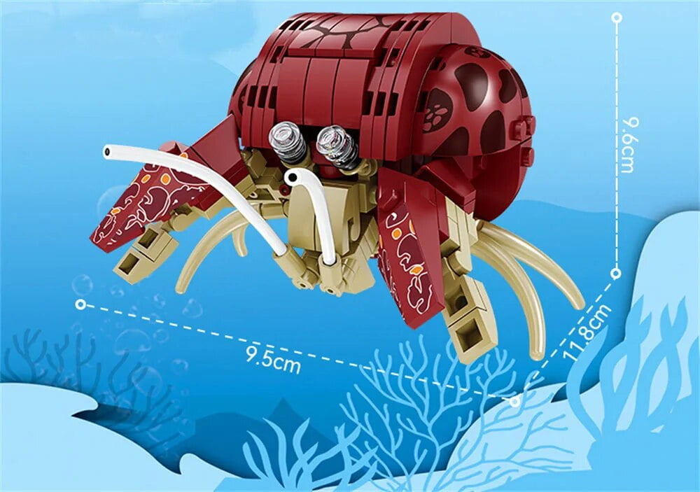 Marine Animal Block DIY Hammerhead Shark King Hermit Crab Octopus ...