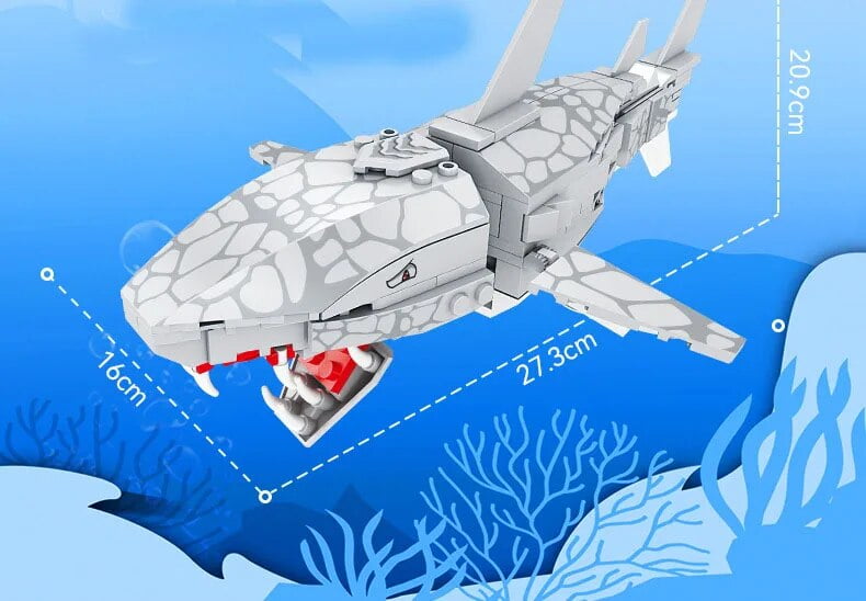 Marine Animal Block DIY Hammerhead Shark King Hermit Crab Octopus ...