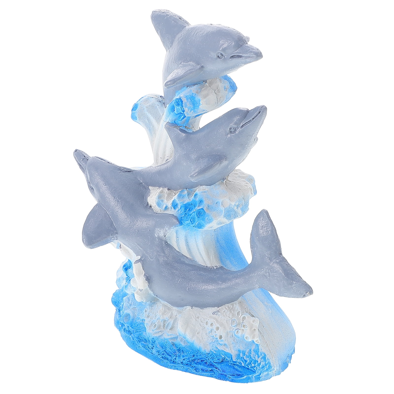 COMPUKAS Resin Dolphin Statue Set of Marine Animal Ornaments Ocean ...
