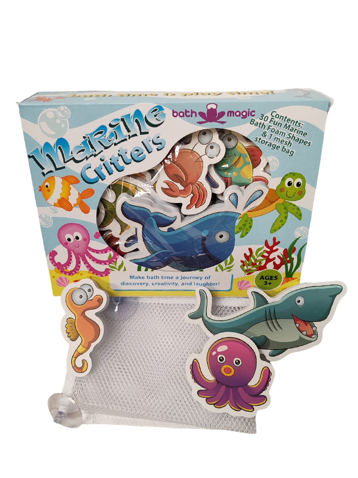 Marine Animal Sticky Bath Magic Foam Critters (30 pieces) by Fizzles ...