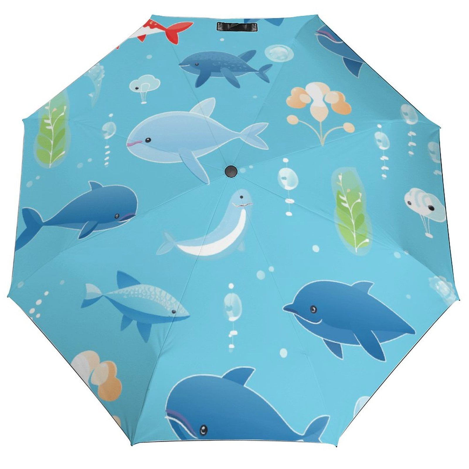 Marine Animals Automatic Sunny Umbrella, Sun Protection Shade, Three ...