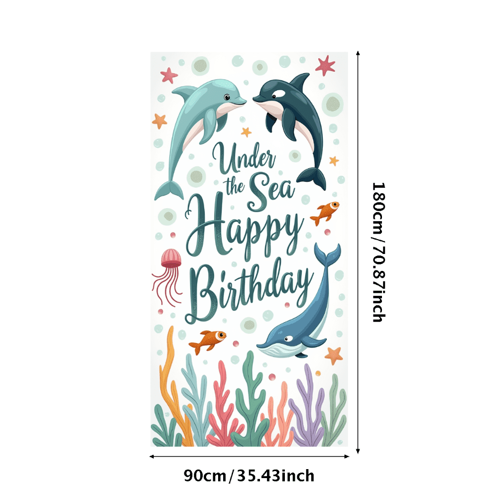 Marine Animals Banner Under the Sea Theme Ocean Decorations Colorful ...