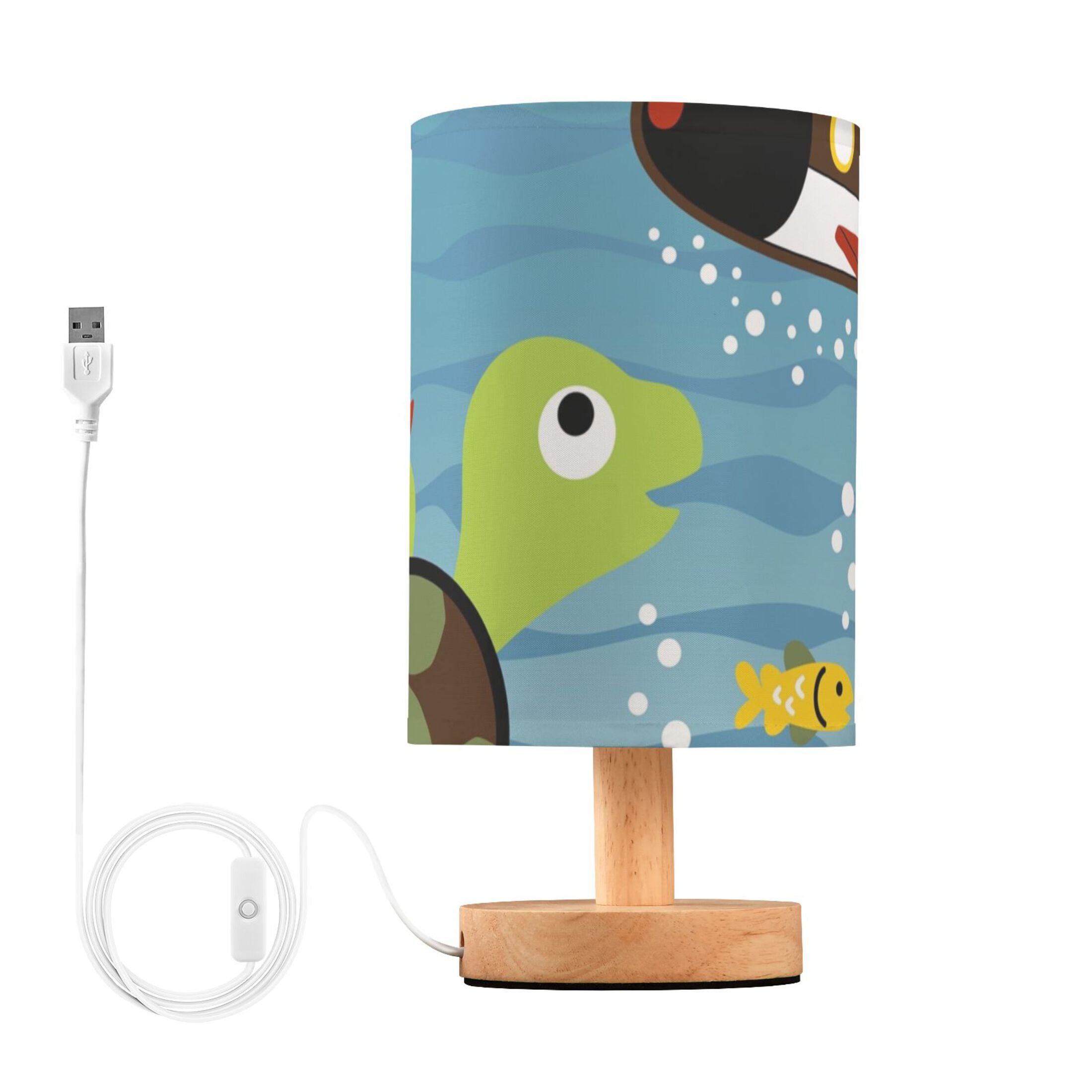 Marine Animals Cartoon Submarine Bedside Table Lamp LED Warm Lights ...